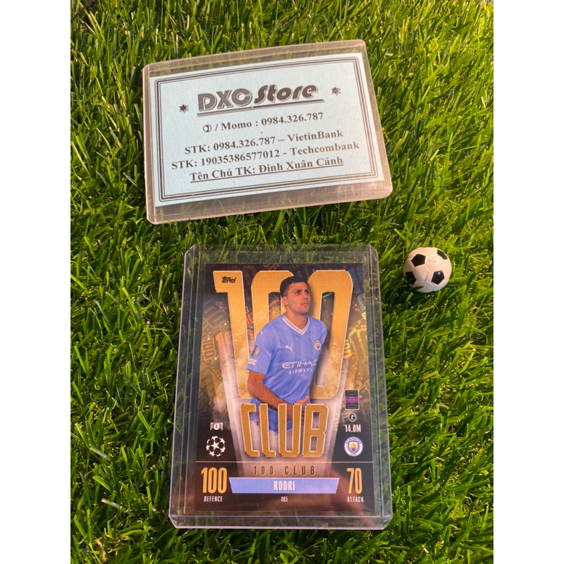 THẺ LẺ - 100 CLUB - TOPPS MATCH ATTAX 2024 - RODRI (MANCHESTER CITY ...