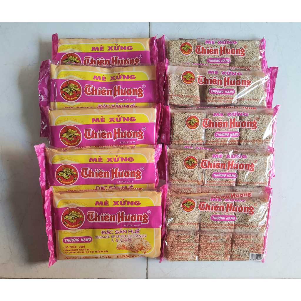 ( com bo 5 gói) Mè Xửng dẻo Huế Thiên Hương gói 250gam Đặc sản Huế ...