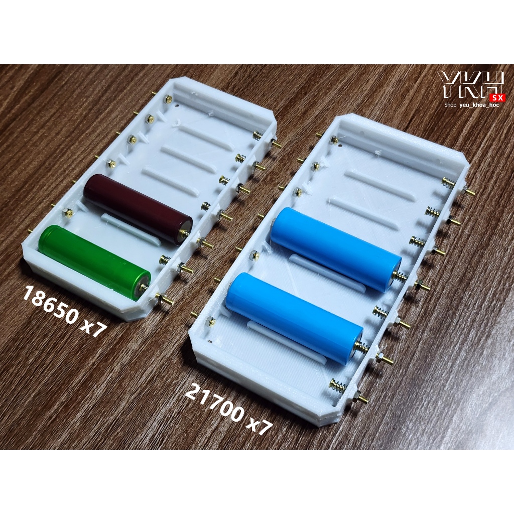 Khay pin x7 - 18650, 21700 (kết nối dòng cao, chống oxy hóa) | Shopee ...