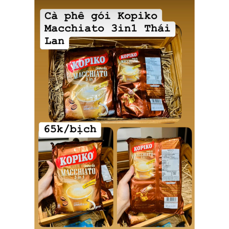 Cafe gói KOPIKO MACHIATO 3IN1 THAILAND | Shopee Việt Nam