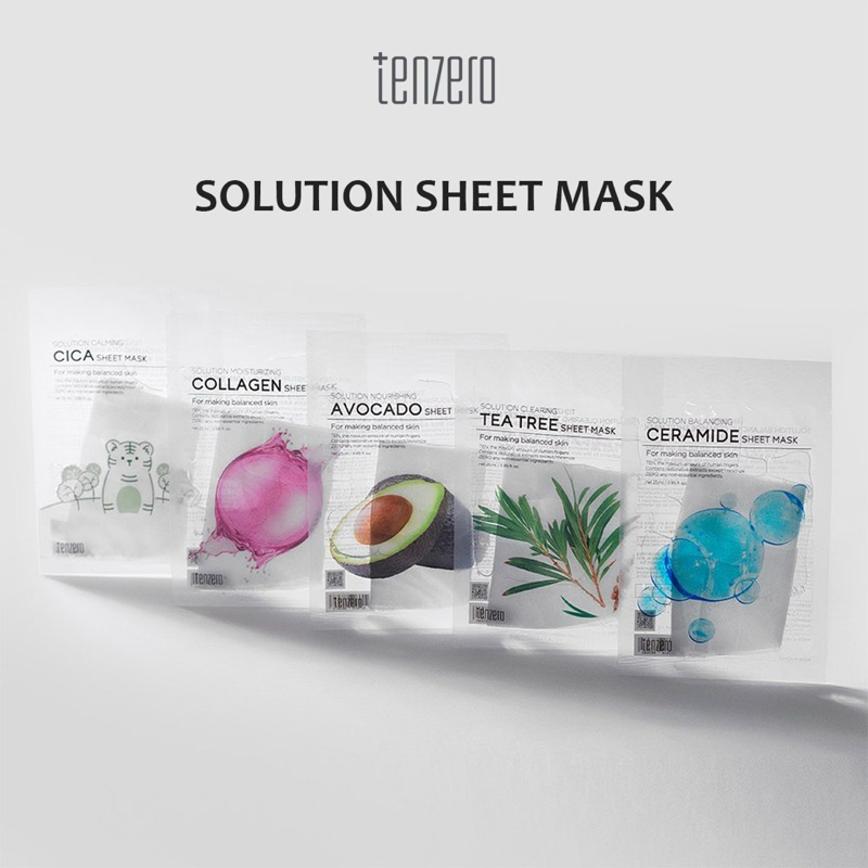 Mặt nạ Tenzero sheet mask 1 hộp 10 miếng | Shopee Việt Nam