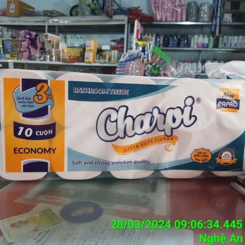 Giấy tròn Charpi 10 cuộn 900g | Shopee Việt Nam