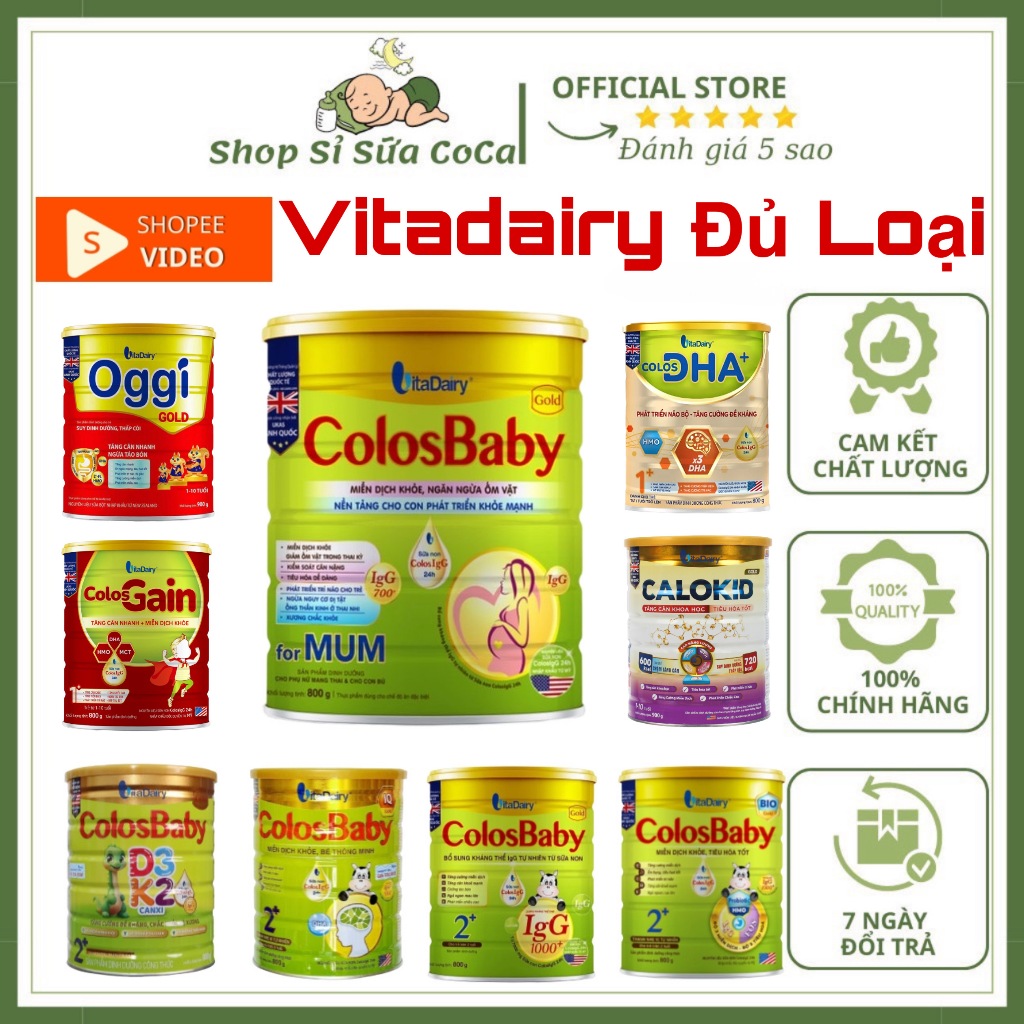 [Video shopee] Sữa bột VItadairy - Sữa bầu Colos Mum-Gold-IQ-D3K2-BIO ...