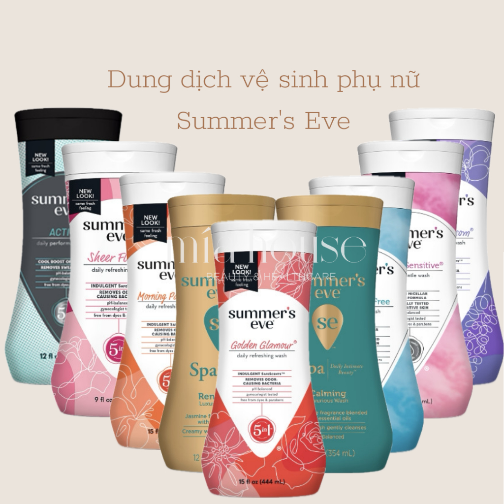 Dung dịch vệ sinh Summer Eve, nước rửa phụ khoa, ddvs, chăm sóc vùng ...