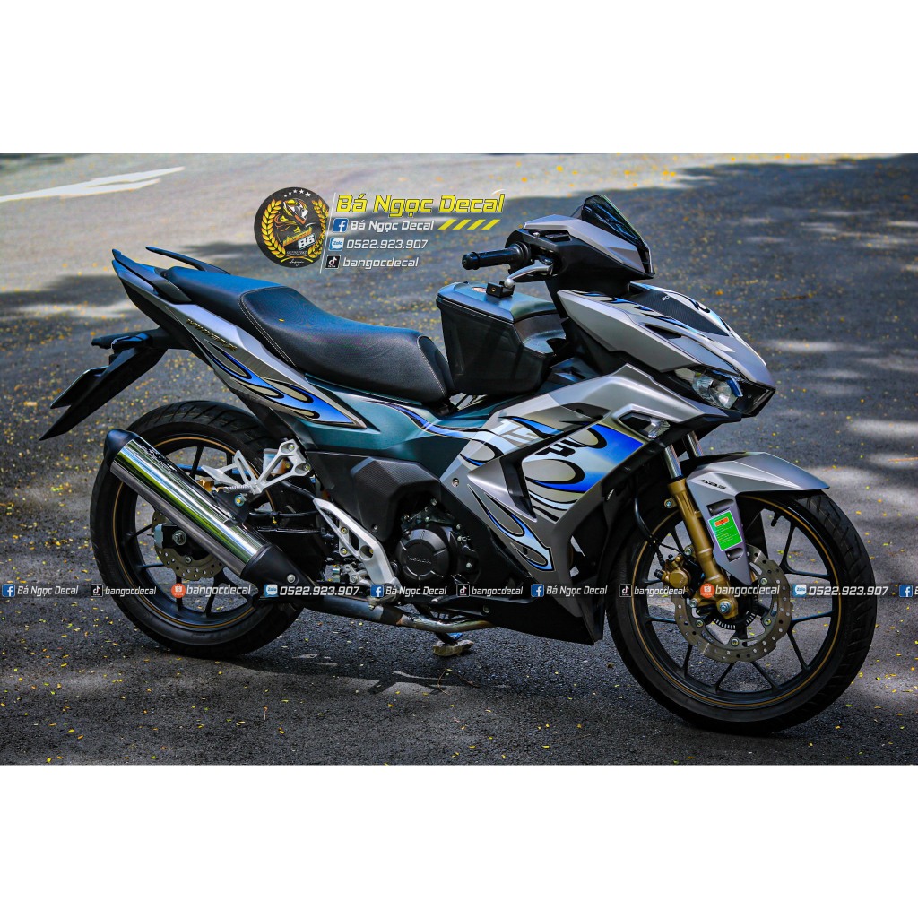 TEM RỜI LỬA DÁN XE WINNER X V3 BẠC XANH ĐEN | Shopee Việt Nam