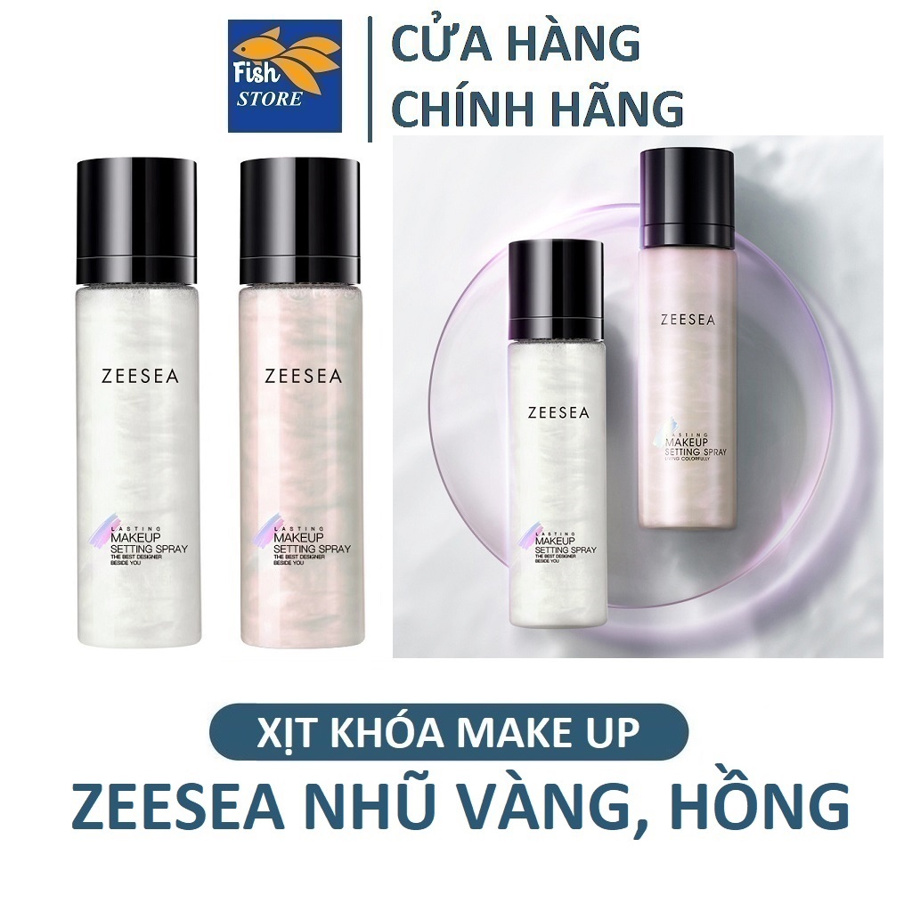 Chai xịt khoá nền trang điểm Zeesea tạo hiệu ứng bóng trong thời gian dài quyến rũ 100ml 2 màu ...