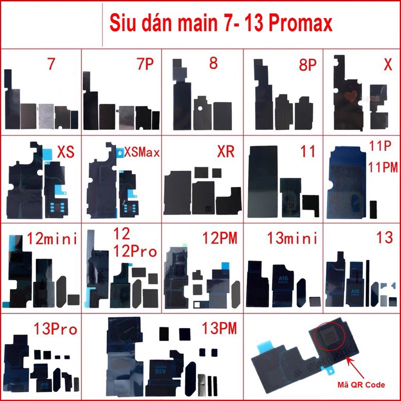 Siu seal dán main ip tản nhiệt 1 bộ (5s-14prm) | Shopee Việt Nam