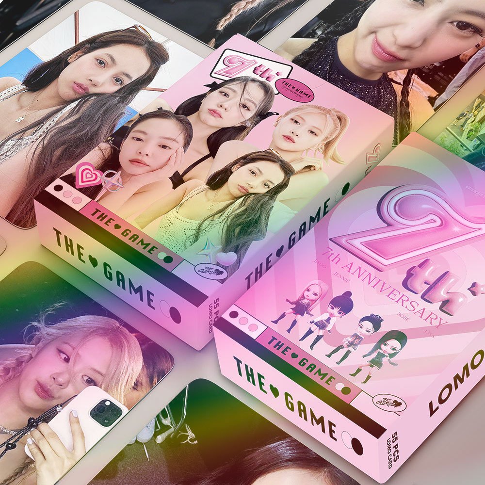 Trọn bộ 55 Lomo Card Black pink 7th The Game Hologram Bo Góc | Shopee Việt Nam
