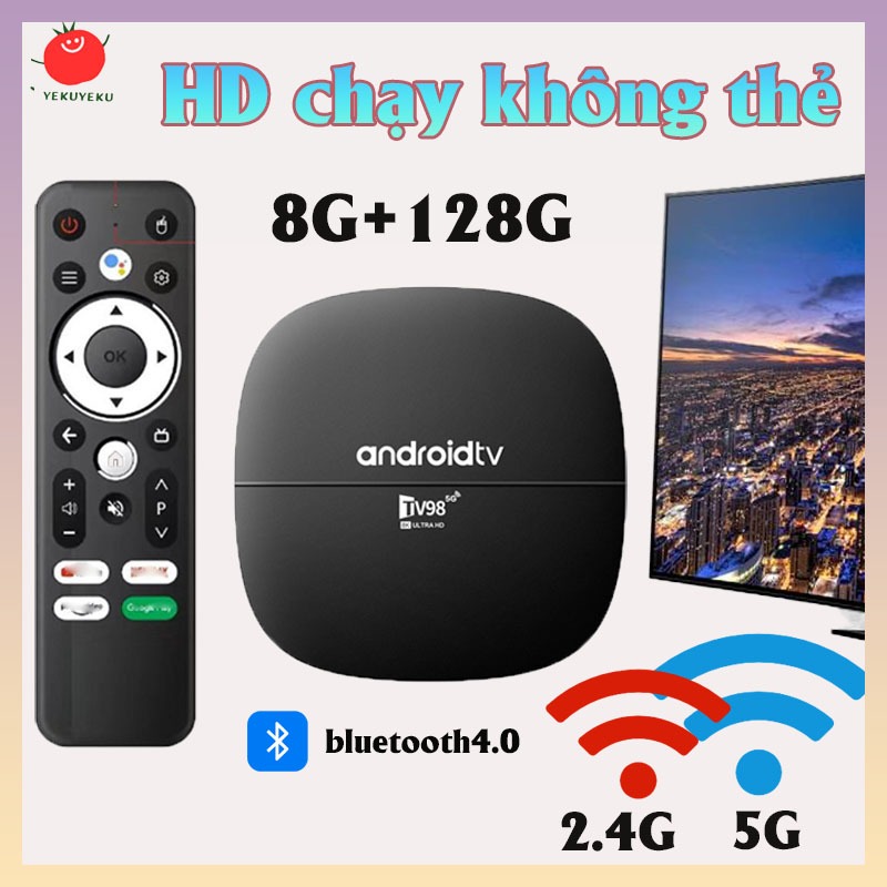 Android TV Box TV98 8G+128GB Wifi 5G, Bluetooth 4.0,Điều khiển từ xa ...