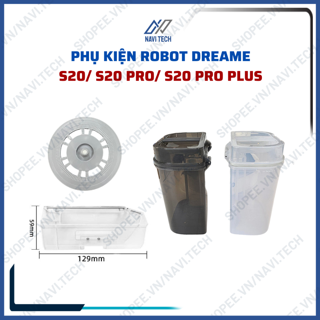 Phụ kiện robot hút bụi lau nhà dreame s20, s20 pro,s20 pro plus hộp ...