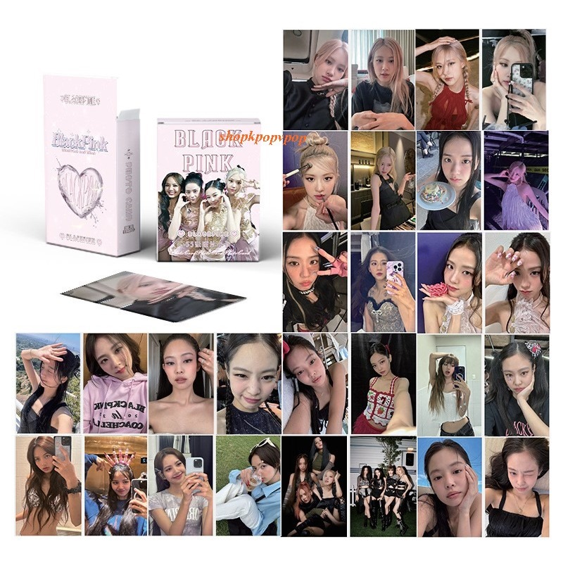 Hộp 55 tấm Photo card Hologram Blackpink Rosé Lisa Jennie Jisoo Bo Góc ...