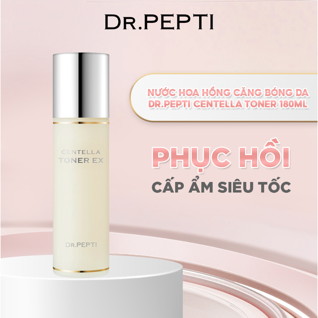 Nước Hoa Hồng Dưỡng Da Căng Bóng Dr.Pepti Centella Toner Ex 180ml | Shopee Việt Nam