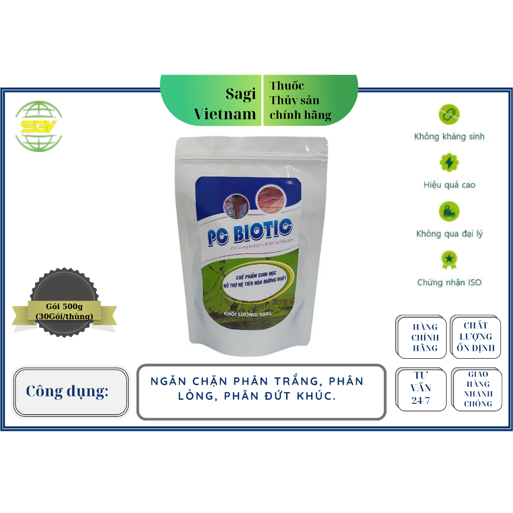 PC Biotic Chế phẩm sinh học nông to đường ruột, ngăn chặn phân trắng ...