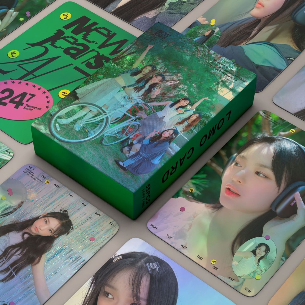 Trọn bộ 55 Lomo Card New.Jeans 24/7 Season's Greetings 2024 Hologram (Lấp lánh) | Shopee Việt Nam