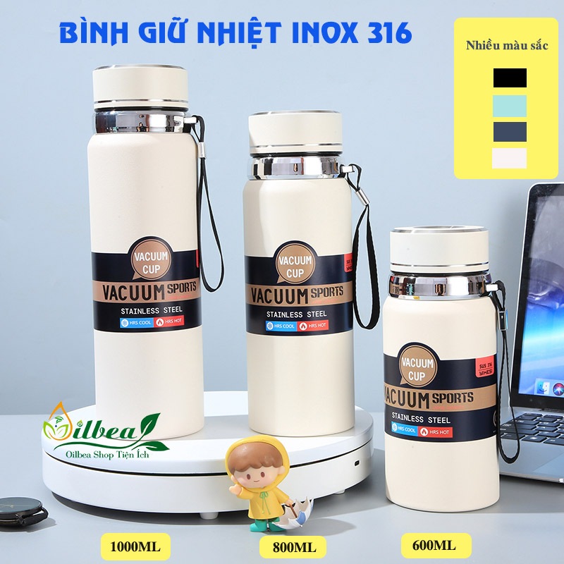 Bình Giữ Nhiệt Inox 316 1000ML Vacuum Sport Cao Cấp Có Màn Hình LED Nhiệt Độ | Shopee Việt Nam