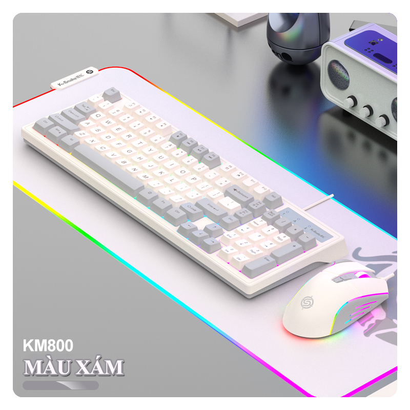 Bộ bàn phím và chuột có dây K-SNAKE KM800 chuyên game đèn led 7 màu chớp nháy cực đẹp | Shopee ...