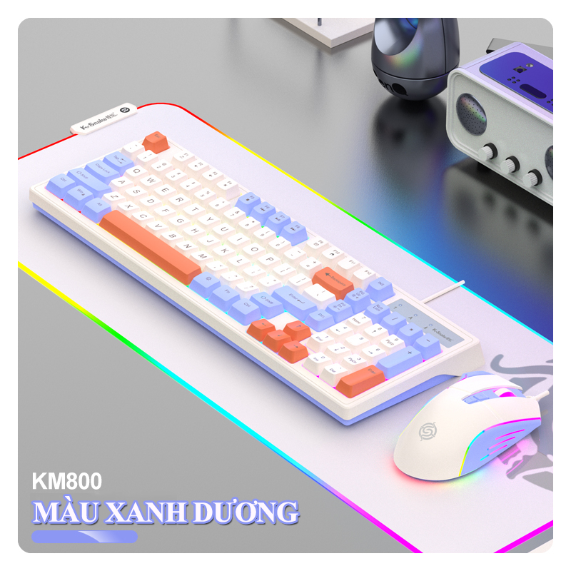 Bộ bàn phím và chuột có dây K-SNAKE KM800 chuyên game đèn led 7 màu chớp nháy cực đẹp | Shopee ...