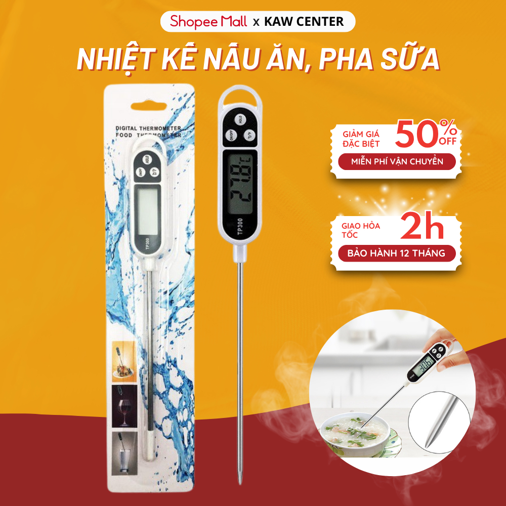 Nhiệt Kế Nấu Ăn, Pha Sữa KAW KT300, Nhiệt Kế Nhà Bếp An Toàn, Đo Nhanh ...