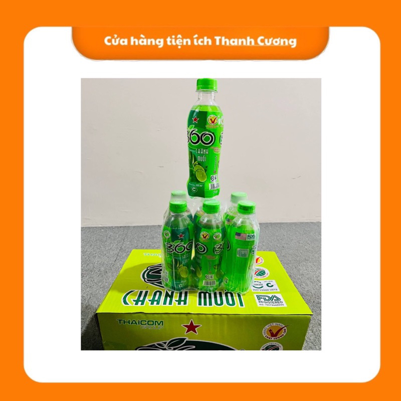 Thùng 24 chai nước chanh muối 360 chai 355ml | Shopee Việt Nam