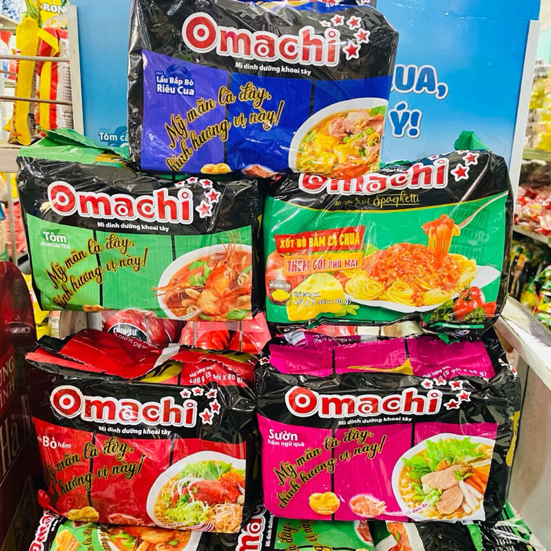 Combo bịch 5 gói Mỳ Omachi các vị ( chính hãng_ date mới nhất) | Shopee ...