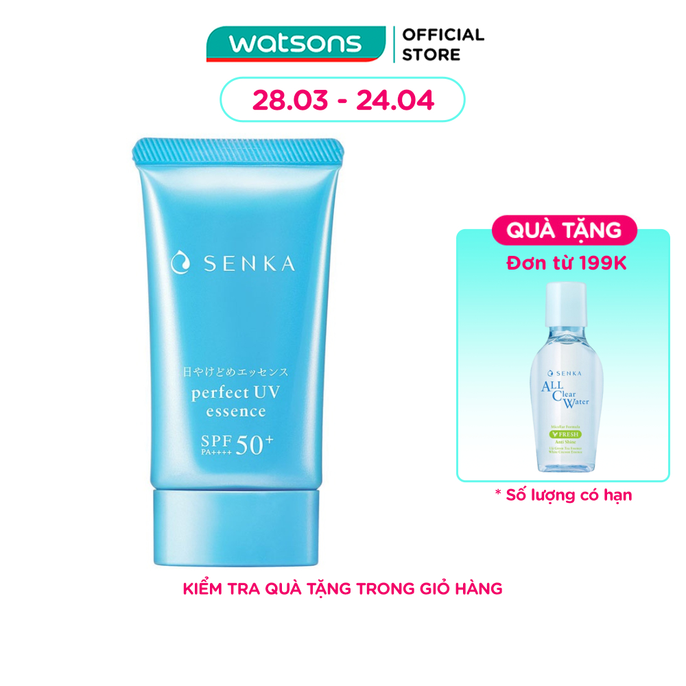 Kem Chống Nắng Nâng Tông Senka Perfect UV Essence SPF50+ PA++++ 50g | Shopee Việt Nam