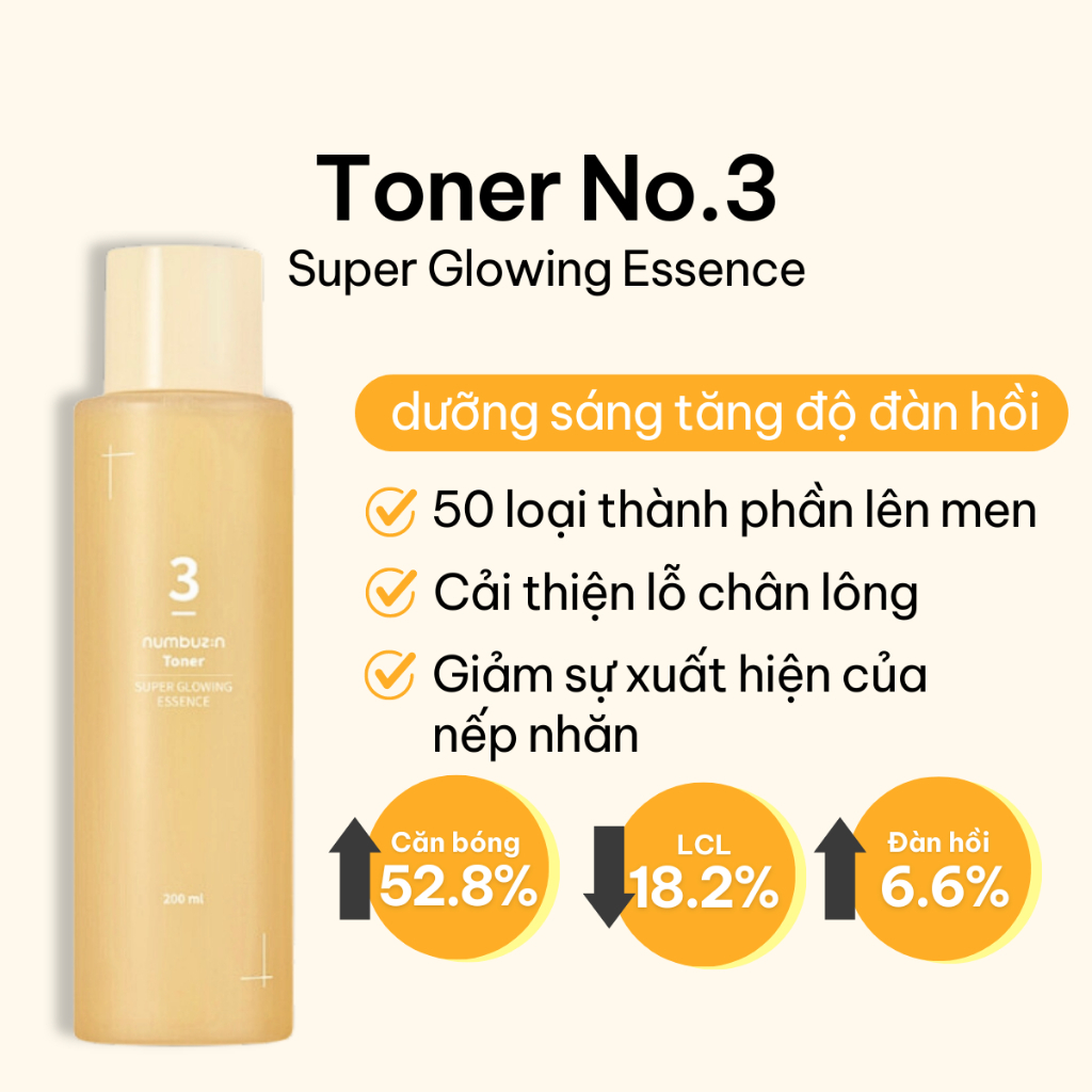 Toner NUMBUZIN No.3 Super Glowing Essence Toner | Shopee Việt Nam
