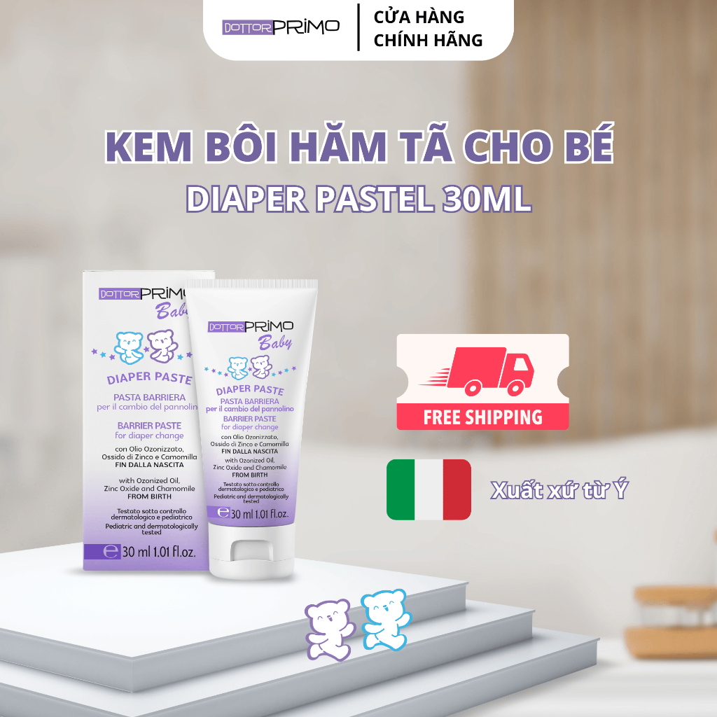 Kem bôi hăm cho bé DottorPrimo Diaper Paste 30ml giúp ngừa hăm bỉm tã ...