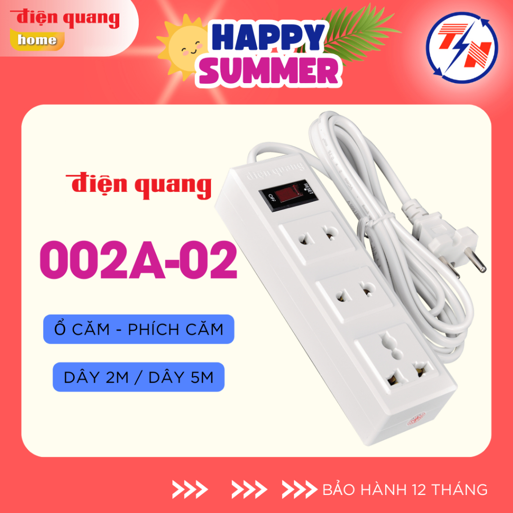 Ổ Cắm Điện Quang ĐQ 002A-02 ( 3 lỗ ) - Hàng chính hãng | Shopee Việt Nam