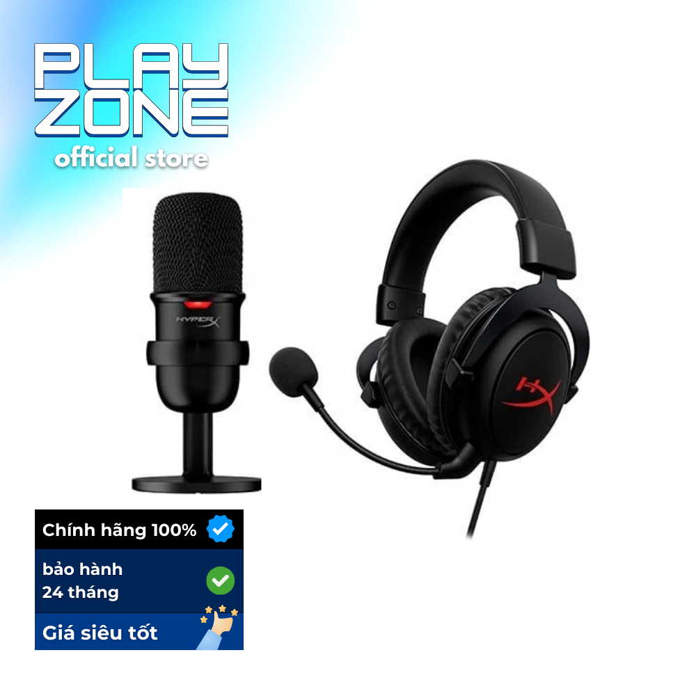 [Chính hãng - bảo hành 24th] Combo Tai nghe + Mic Stream HyperX ...