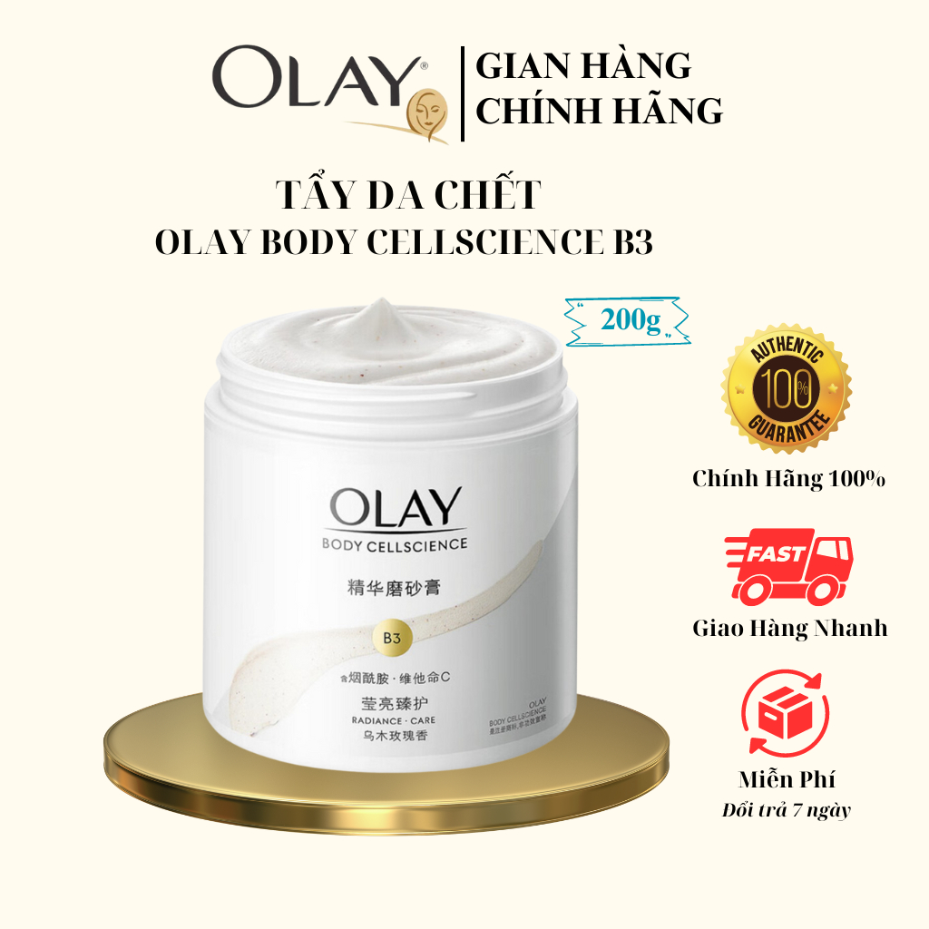 Tẩy tế bào chết OLAY BODY CELLSCIENCE B3 Vitamin C làm sạch trắng sáng ...
