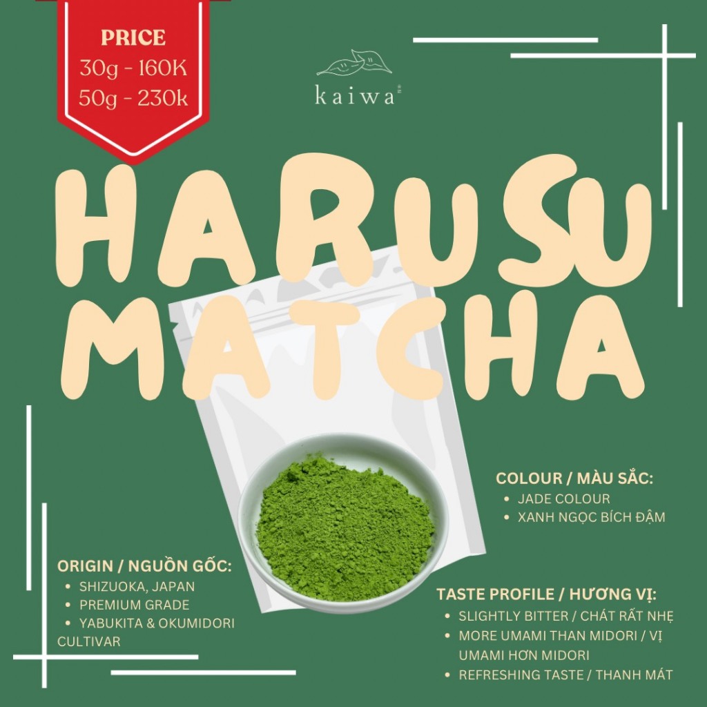 [Kaiwa Matcha Bar] Harusu Matcha - Ceremonial Grade dành cho Matcha ...