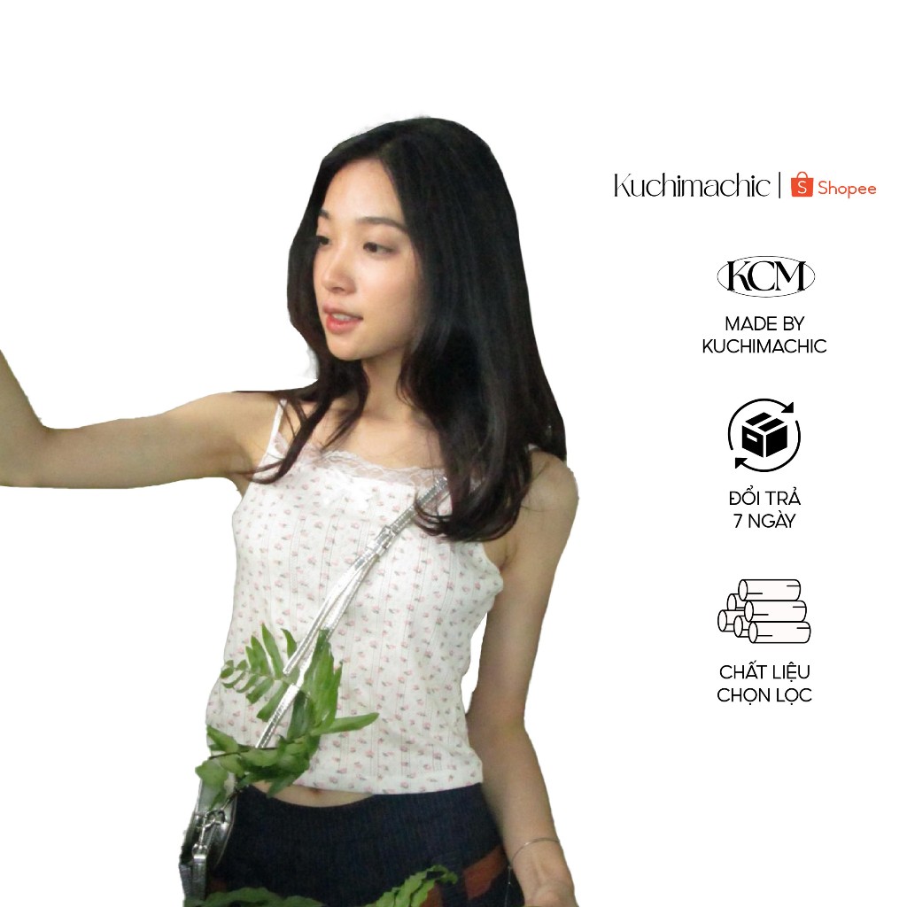 Kuchimachic - Áo hai dây hoa nhí chất liệu Cotton mã KU2D23070 | Shopee ...