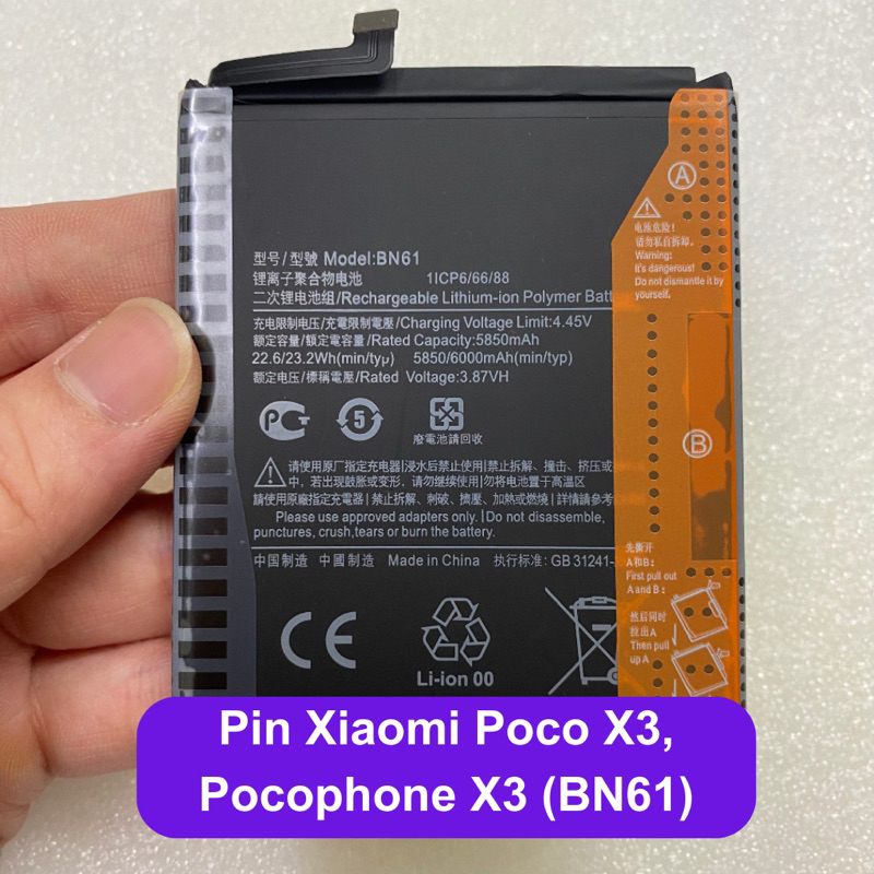 Pin Xiaomi Poco X3 / Pocophone X3 (BN61) Pin Zin có siu dán | Shopee ...
