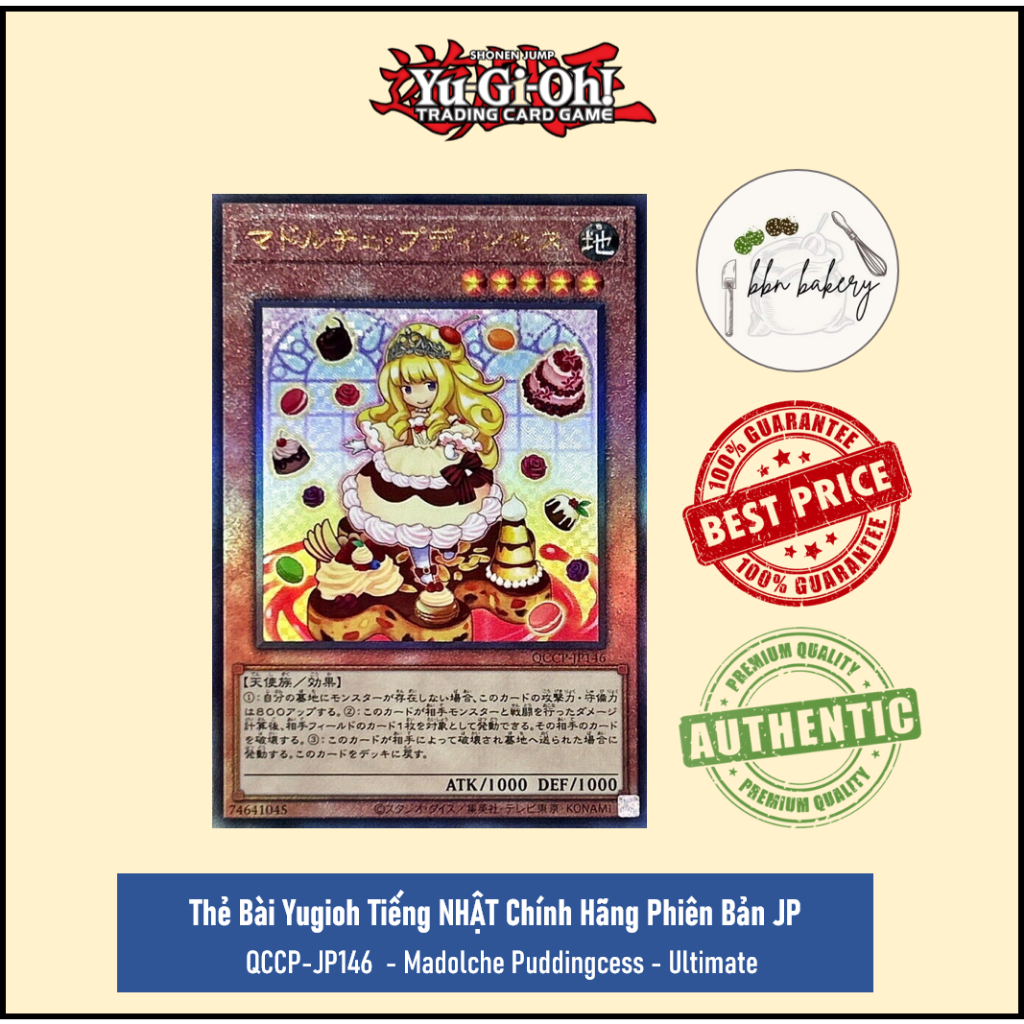 Thẻ Bài Yugioh Tiếng Nhật Chính Hãng: QCCP-JP146 - Madolche Puddingcess - Ultimate | Shopee Việt Nam