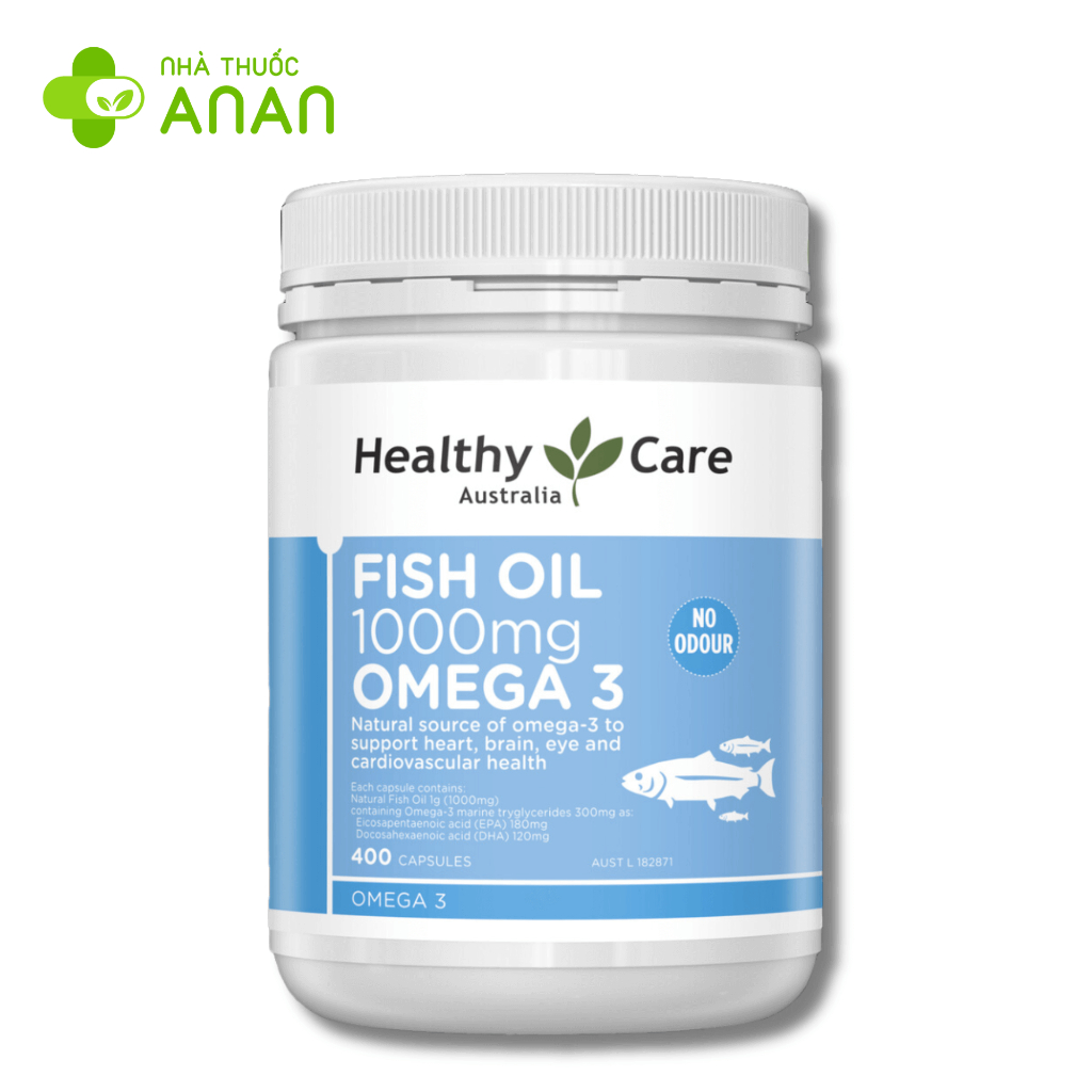 Viên uống dầu cá Healthy Care Fissh Oil 1000mg Omega-3 của Úc 400 viên | Shopee Việt Nam