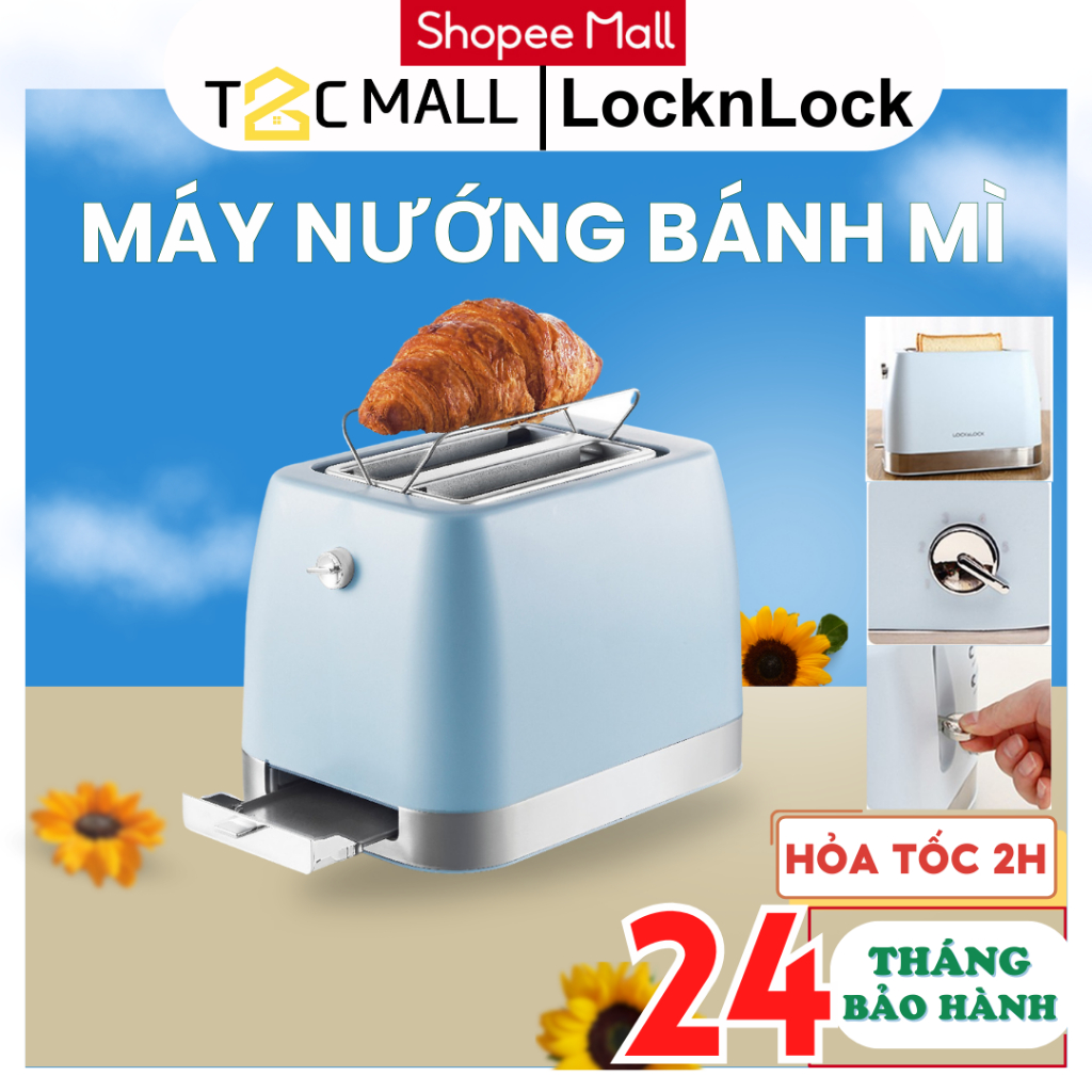 Máy Nướng Bánh Mì LocknLock Hâm Nóng Nướng Bánh EJB221BLU Lock&Lock ...