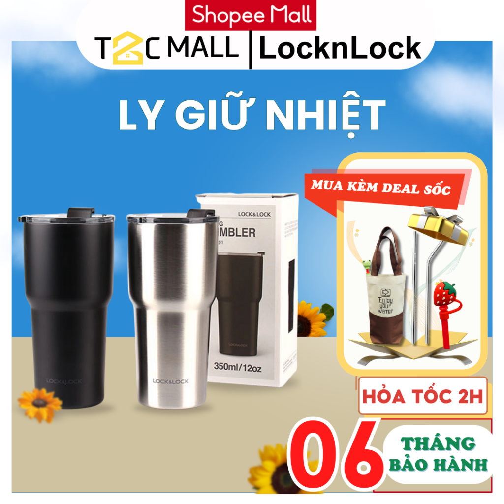 Ly Giữ Nhiệt Locknlock 350ML, cốc giữ nhiệt nhỏ gọn, màu đen Swing ...