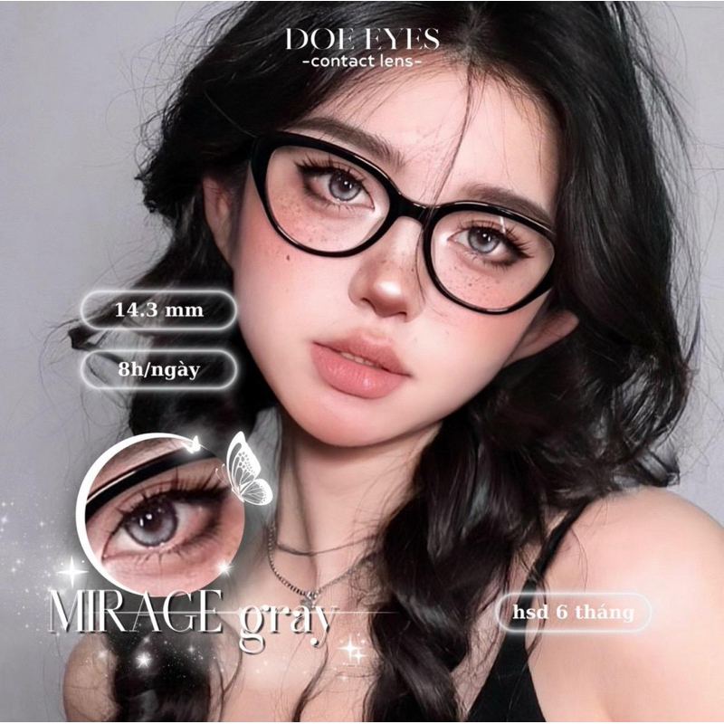10 mẫu LENS XÁM DOUYIN - Kính áp tròng DOE EYES - 1 CHIẾC | Shopee Việt Nam