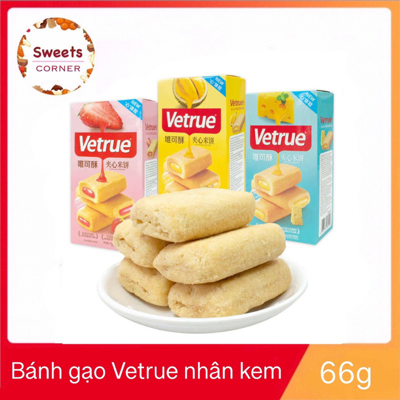 Bánh Gạo Nhân Kem Vetrue Đài Loan 66g (3 vị) | Shopee Việt Nam