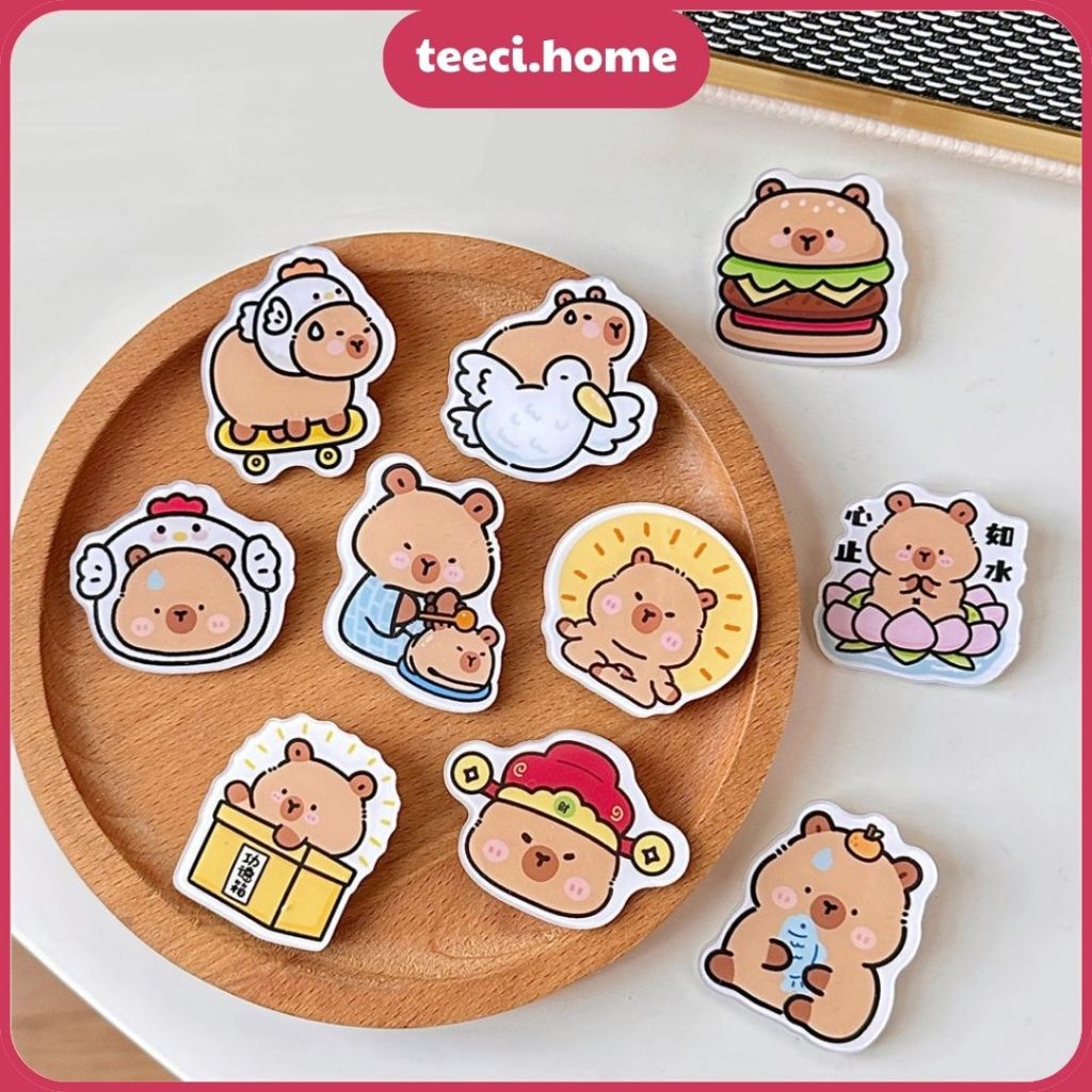 Huy Hiệu Phụ Kiện Cài Áo Capybara Chuột Lang Pin Sticker Ghim Trâm Cài ...