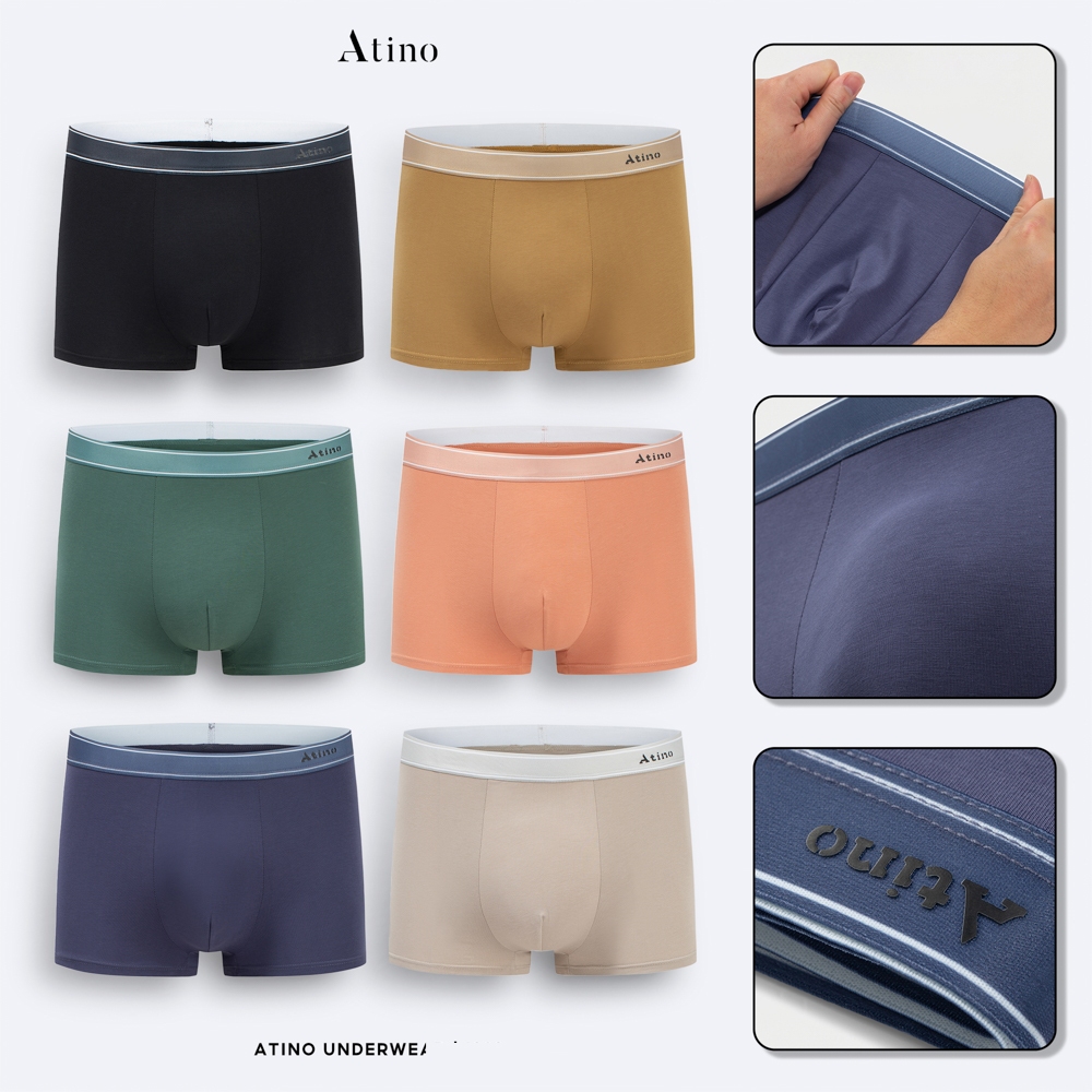 Quần Lót BOXER Nam ATINO thoáng khí kháng khuẩn vải lụa băng cao cấp ...