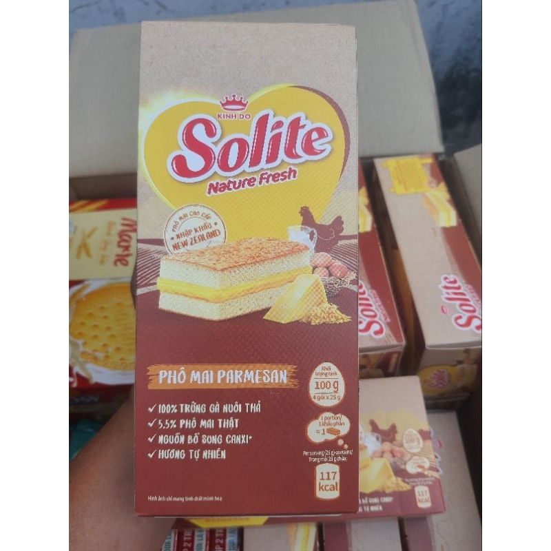 Bánh Bông lan tầng kem phô mai Solite Nature Fresh hộp 250gam | Shopee ...