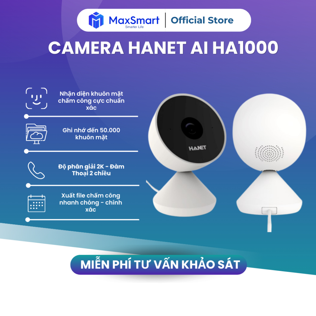 Camera HANET HA1000 - Nhận diện khuôn mặt cực nhanh | Shopee Việt Nam