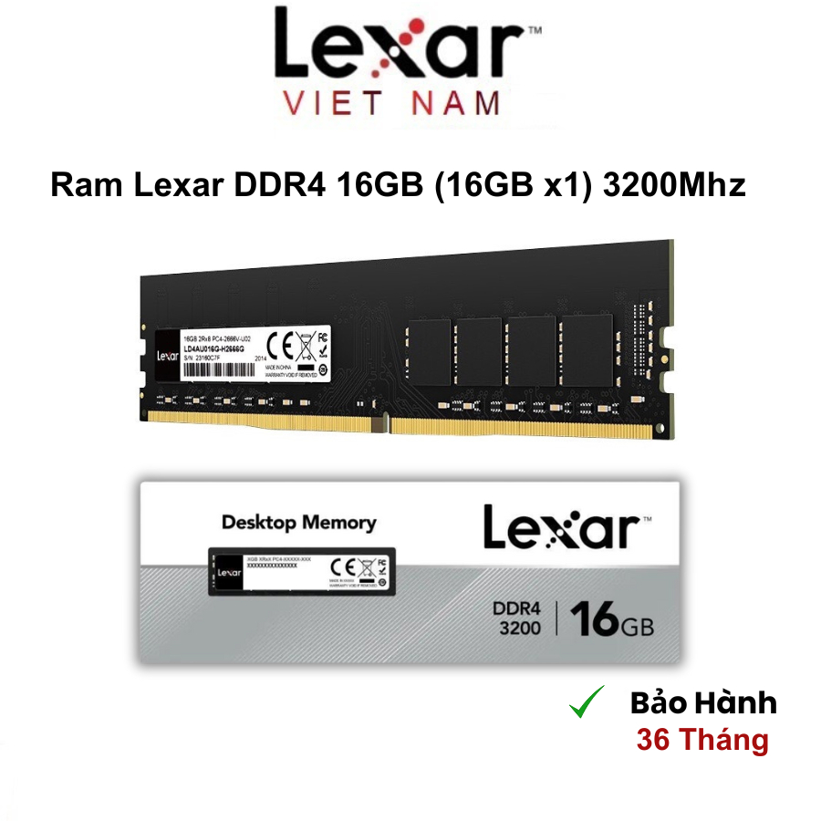 Ram Lexar DDR4 16GB 3200Mhz (16GB x1) Lắp PC | Shopee Việt Nam