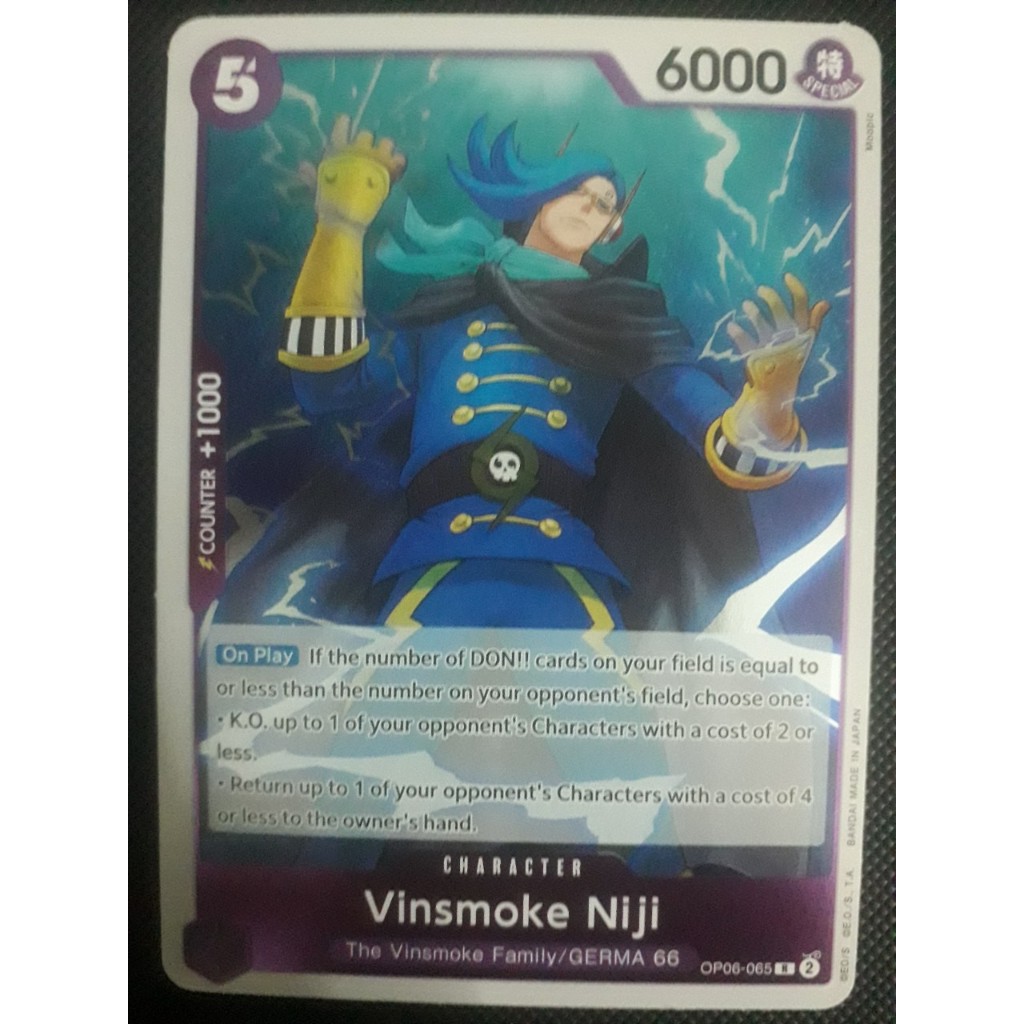 Thẻ bài One Piece OP06-065 - Vinsmoke Niji - Character - Rare | Shopee ...