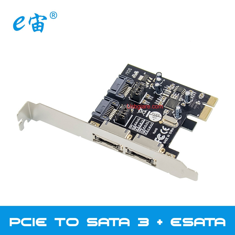 Card chuyển PCI express sang Sata + eSata - PCIe to eSata + Sata 2 port ...