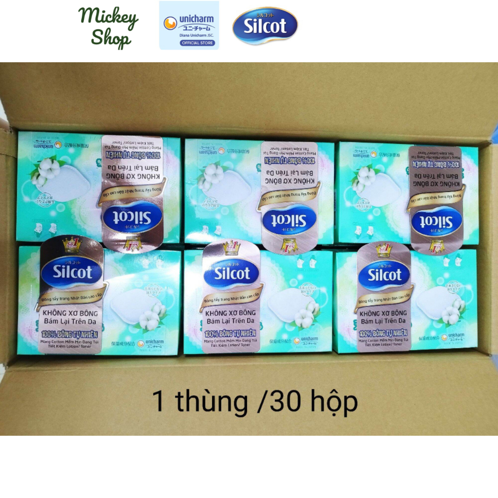 [Chính hãng ] 1Thùng 30 hộp Bông Tẩy Trang Cao Cấp Silcot Premium (66 ...