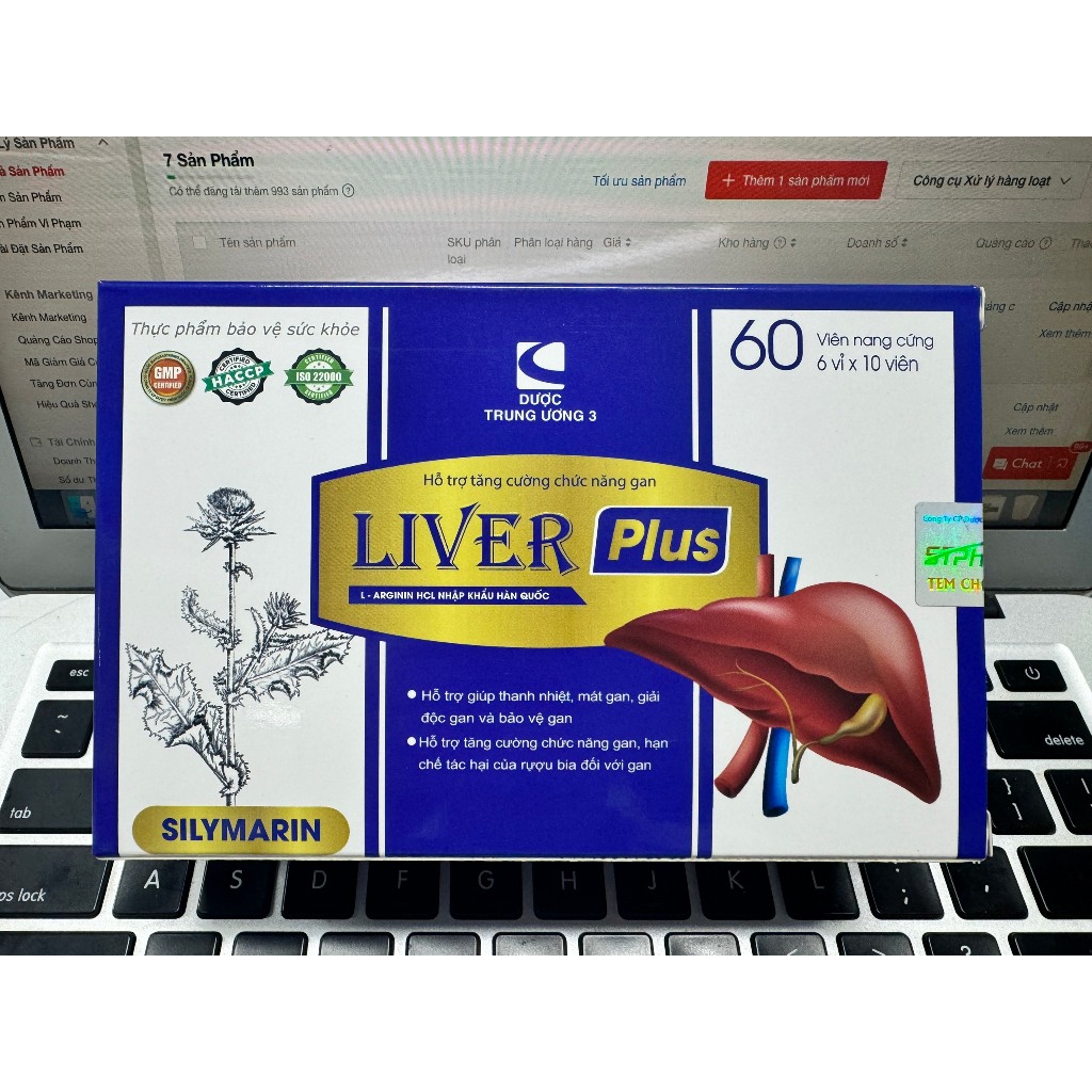 Viên uống Hỗ trợ giải độc gan LIVER PLUS - Hộp 60 viên | Shopee Việt Nam