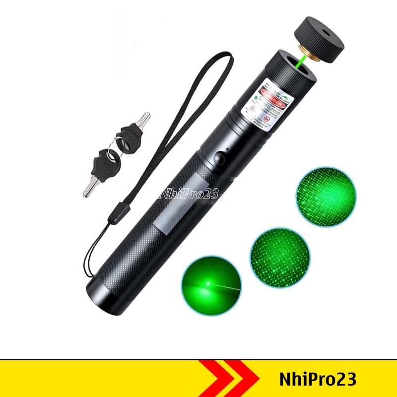 Đèn pin Tia laze 303 , bút chiếu laser thuyết trình ánh sáng Xanh - Đỏ ...