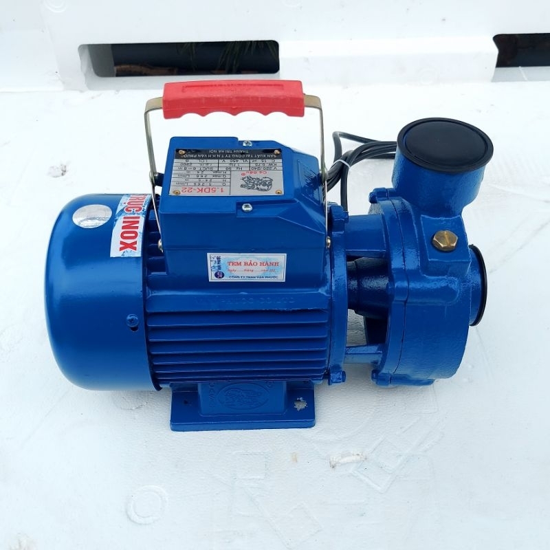 Máy bơm nước 1 ngựa (1hp) CÁ SẤU 1.5DK-22 (CS1012), trục phốt INOX, hút xã 49/49mm, cánh nhựa ...